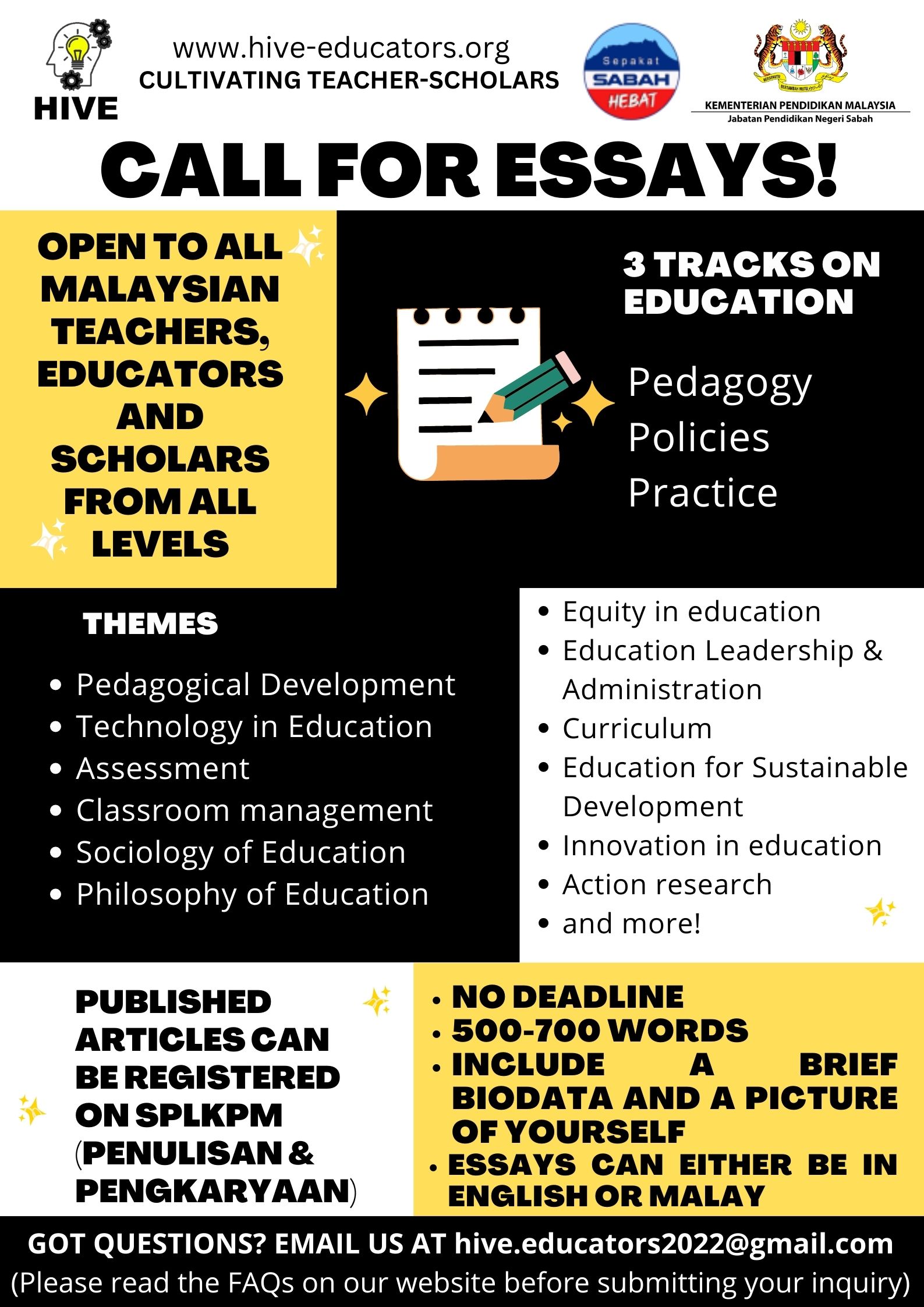 Knowledge-sharing Writing Program – HIVE Educators | Cultivating teacher-scholars